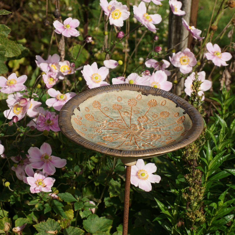 Bird Bath - Cow Parsley – Emma Godden Ceramics