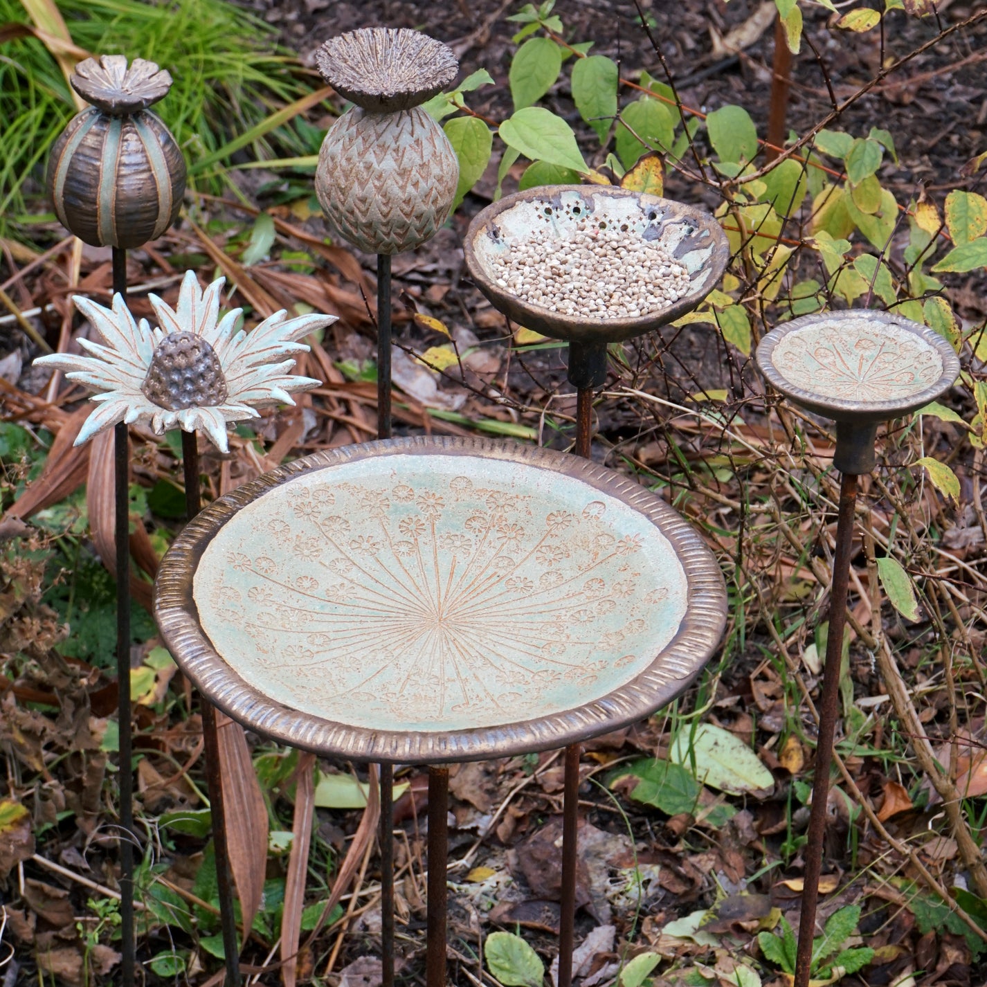 Bird Bath - Cow Parsley – Emma Godden Ceramics